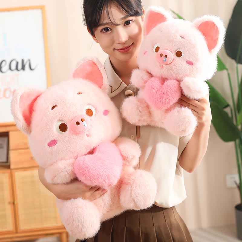 Adorable Pink Pig Plush Toy with Heart – Toy Triver