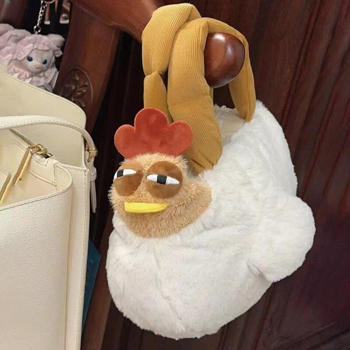 Cute Chicken Plush Handbag - Soft, Fun and Perfect for Everyday Use ...