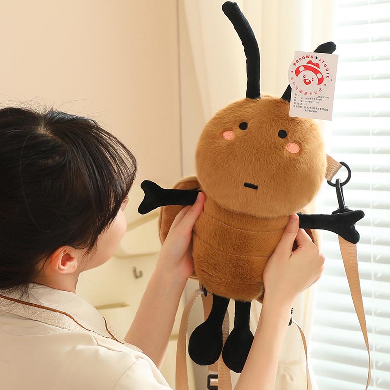 Cute Cockroach Backpack Plush Bag – Toy Triver