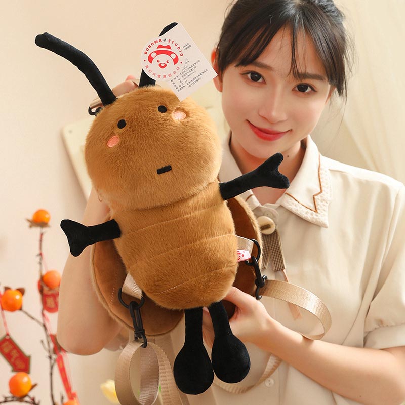 Cute Cockroach Backpack Plush Bag – Toy Triver