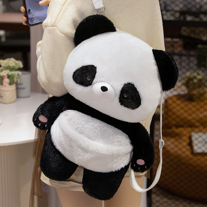Cute Panda Bear Backpack Plush Bag – Toy Triver