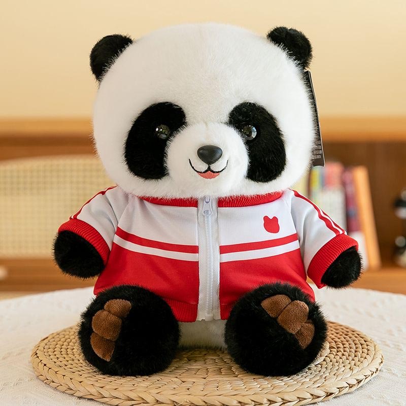 Cute Panda Plush Toy in Jacket – Toy Triver