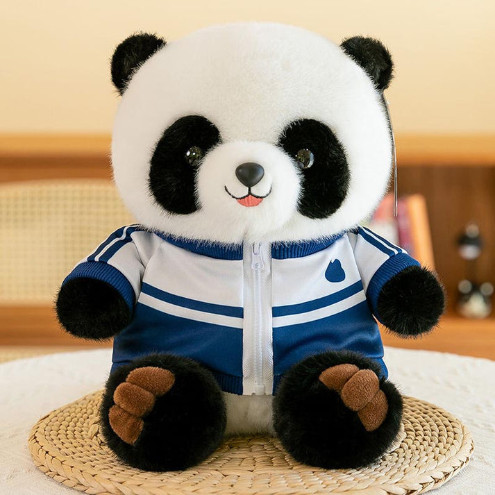 Cute Panda Plush Toy in Jacket – Toy Triver