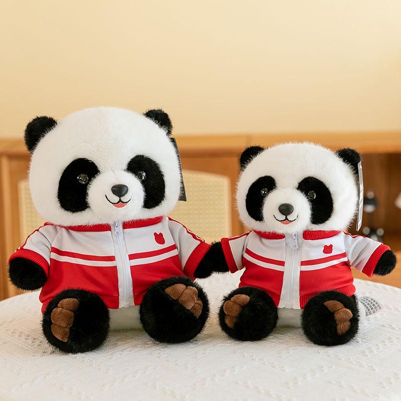 Cute Panda Plush Toy in Jacket – Toy Triver