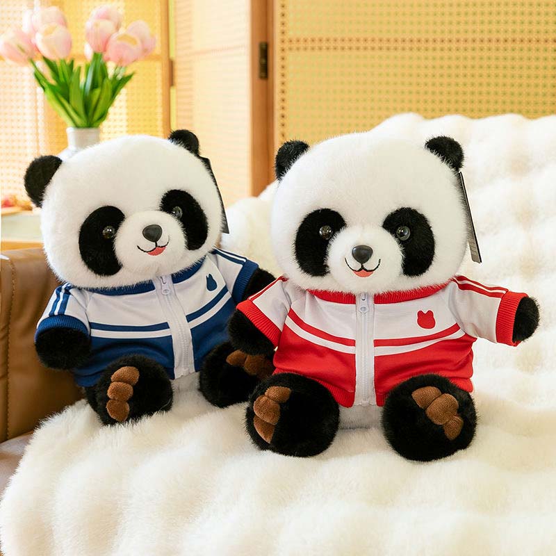 Cute Panda Plush Toy in Jacket – Toy Triver
