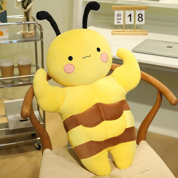 Fitness Muscle Bee Plush - Cute Gym Motivation Toy | Toy Triver