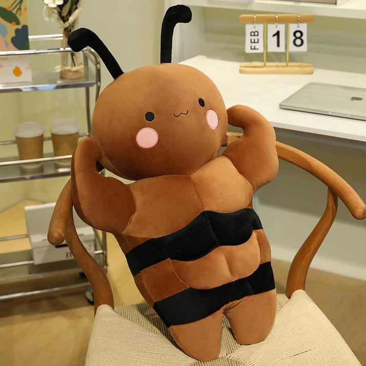 Fitness Muscle Bee Plush - Cute Gym Motivation Toy | Toy Triver