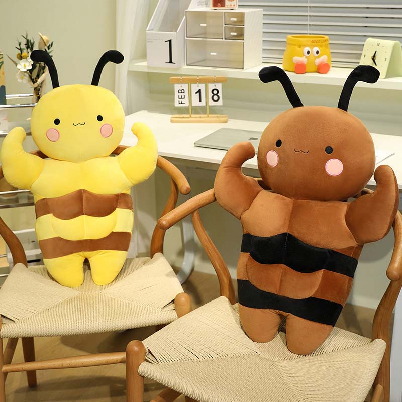 Fitness Muscle Bee Plush - Cute Gym Motivation Toy | Toy Triver