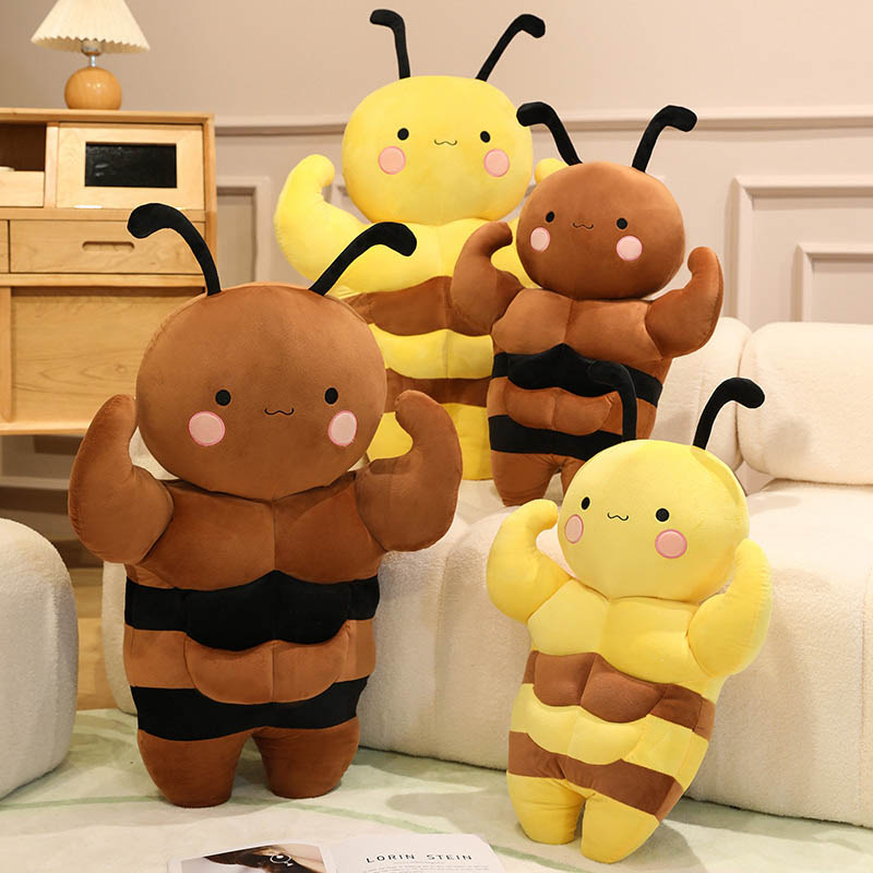 Fitness Muscle Bee Plush - Cute Gym Motivation Toy | Toy Triver
