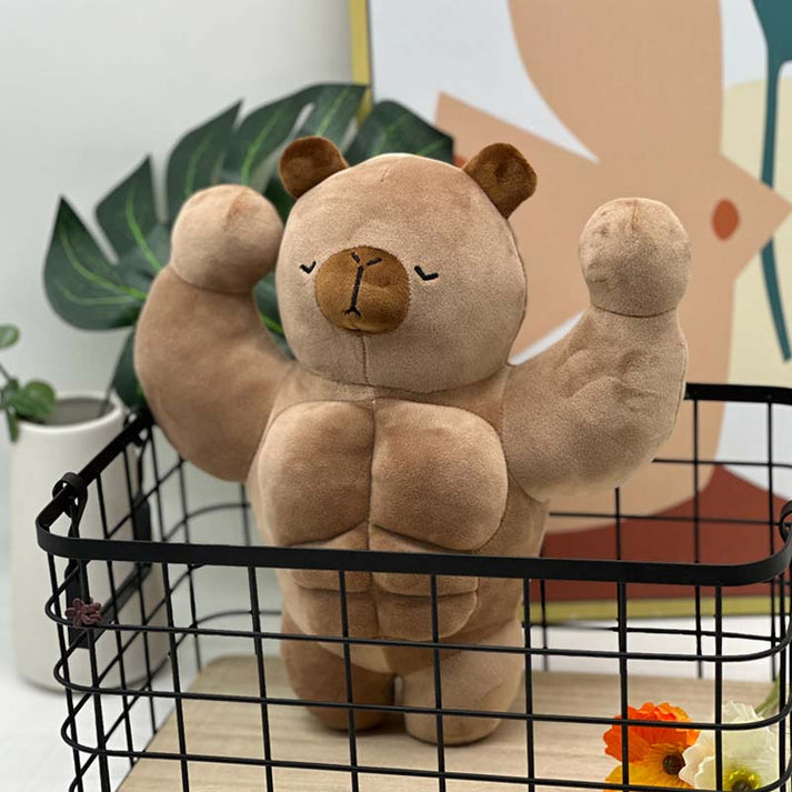 Fitness Muscle Capybara Stuffed Animal Plush – Toy Triver