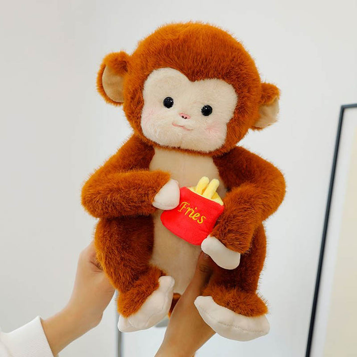 Fries Monkey Plush Toy - Cute & Soft Stuffed Animal for Snuggles. – Toy ...