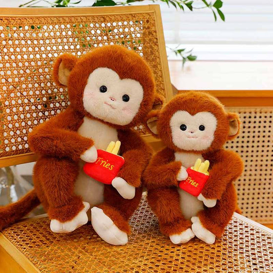 Fries Monkey Plush Toy - Cute & Soft Stuffed Animal for Snuggles. – Toy ...