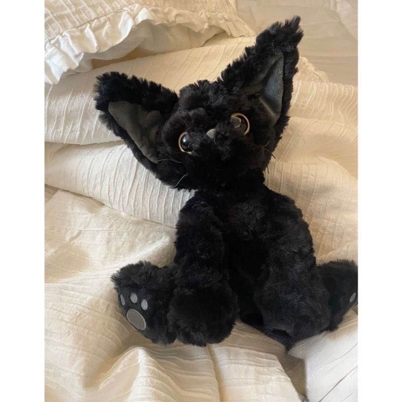 Adorable Kawaii Black Devon Rex Cat Plush Toy – Perfect for Cat Lovers ...