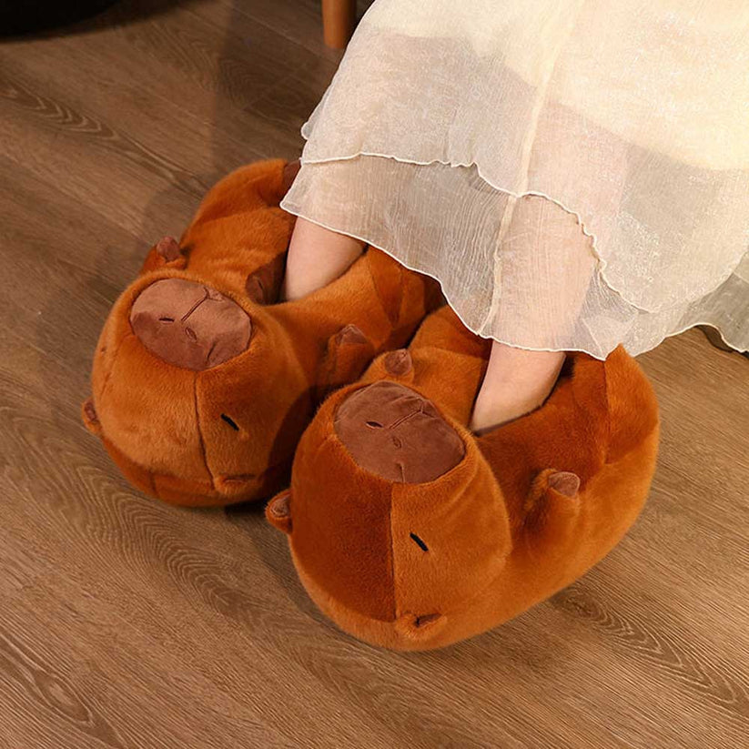 Kawaii Capybara Plush Slippers Indoor Home Shoes – Toy Triver