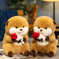 Kawaii Capybara Plush Toy with Red Rose – Toy Triver