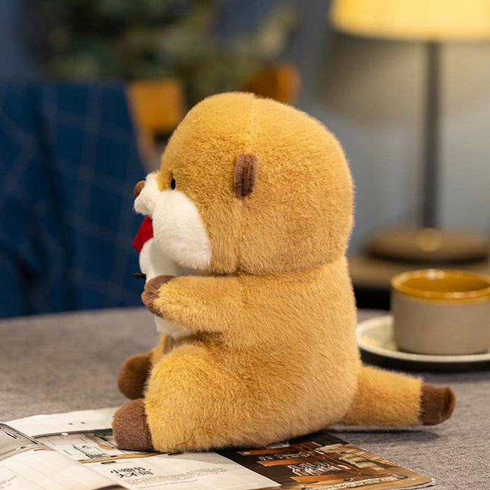 Kawaii Capybara Plush Toy with Red Rose – Toy Triver