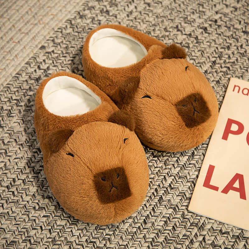Kawaii Capybara Slippers Winter Indoor Home Shoes – Toy Triver
