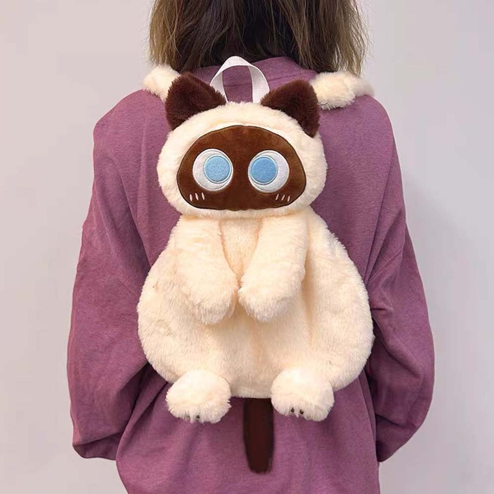 Kawaii Cat Backpack Plush Bag – Toy Triver