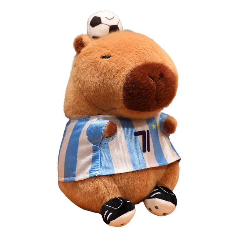 Soccer Capybara Plush Toy – Cute Stuffed Animal for Sports Fans – Toy ...